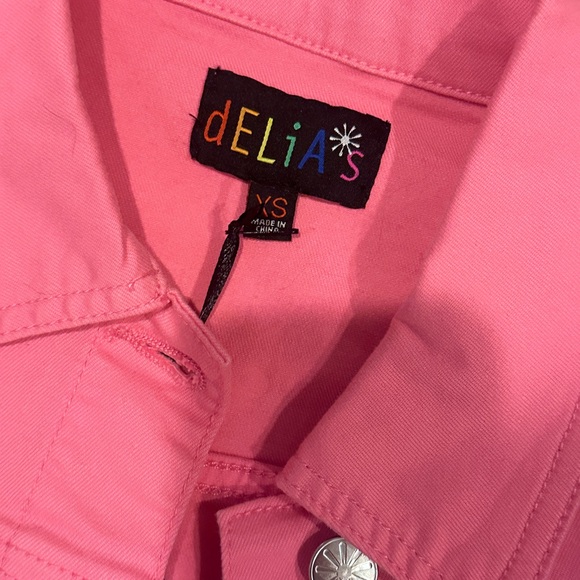 dELiA*s | Jackets & Coats | Delias By Dolls Kill Heart Of Glass Holo Flower Applique Twill ...